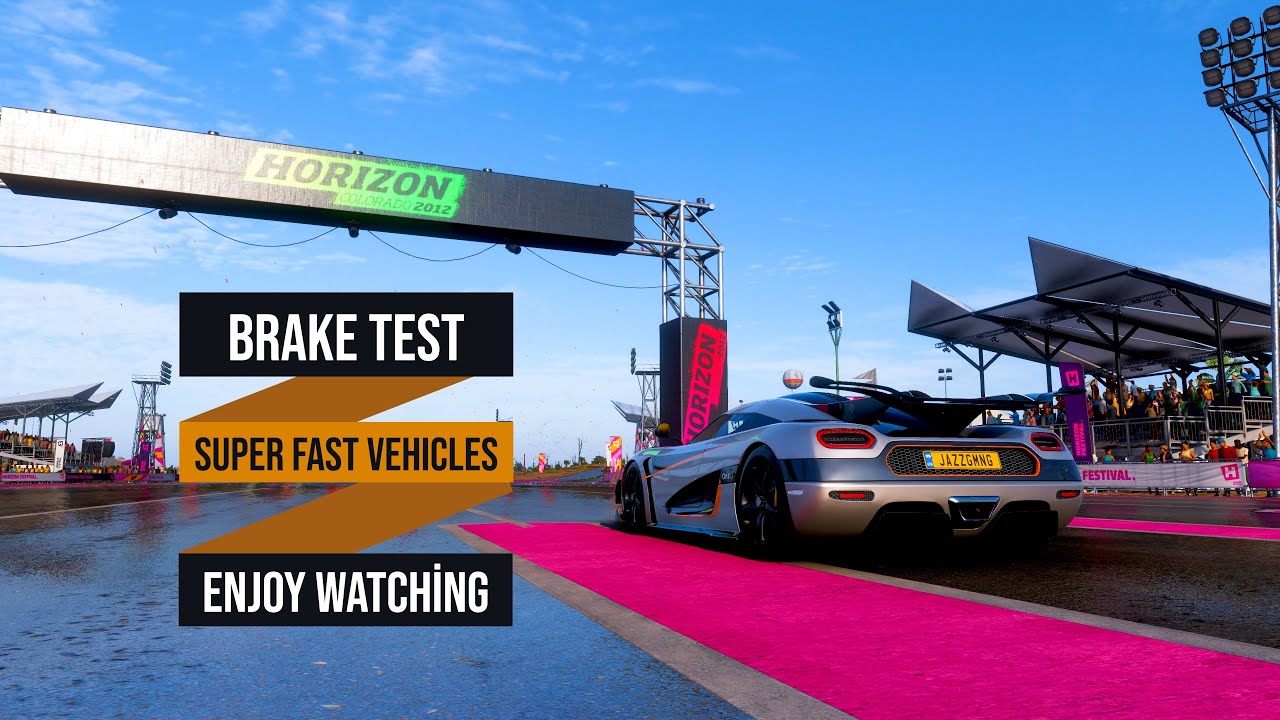 Braking Test of Super Fast Cars in Difficult Conditions - Forza Horizon ...