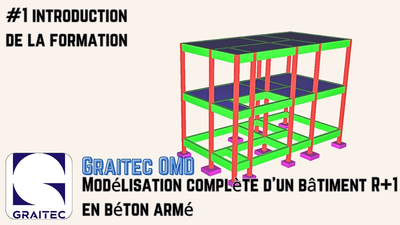 Modélisation complète d'un bâtiment en béton armé avec GRAITEC OMD #bim #modélisation # ...