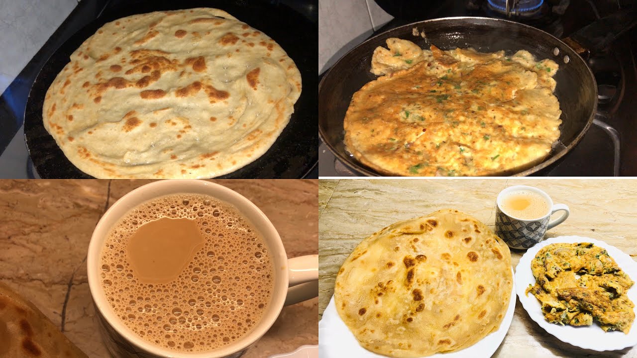 My Today’s Breakfast || Paratha, Omelette & Tea|| Recipe by ...