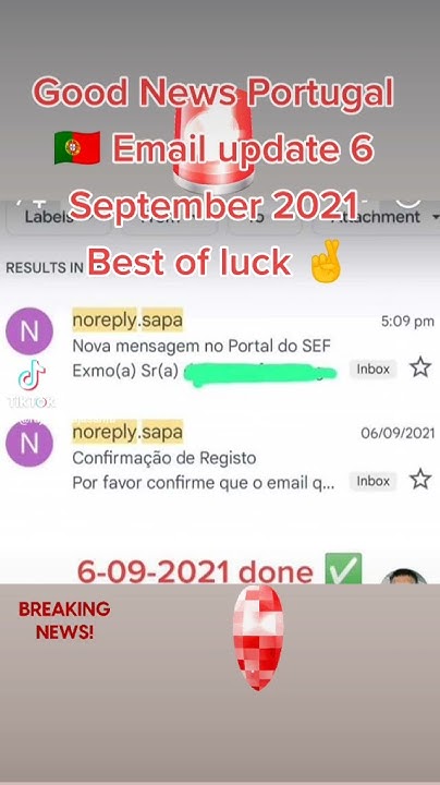 SEF Email update Portugal 🇵🇹 - YouTube