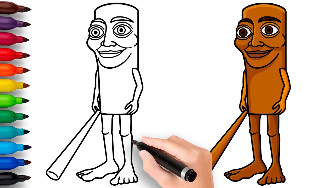 HOW TO DRAW TUNG TUNG TUNG SAHUR | Italian Brainrot Animals - Easy Step by Step Drawing - YouTube