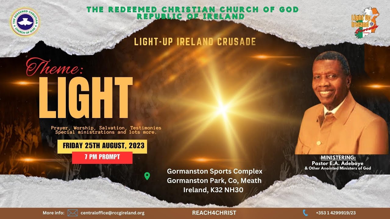 RCCG Ireland || Light Up Ireland Crusade || 25-08-2023 - YouTube
