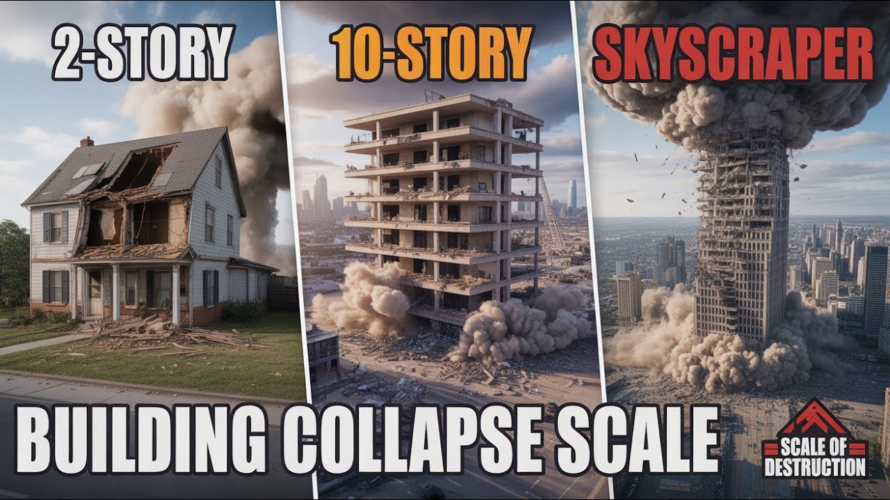 Building Collapse Comparison: 2-Story vs 10-Story vs Skyscraper ...