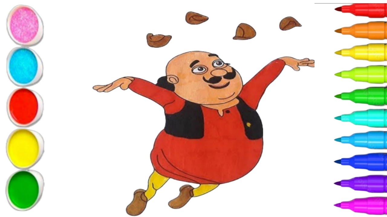 Motu Patlu Drawing,Cartoon Drawing,How to Draw Motu Patlu ,step by step ...
