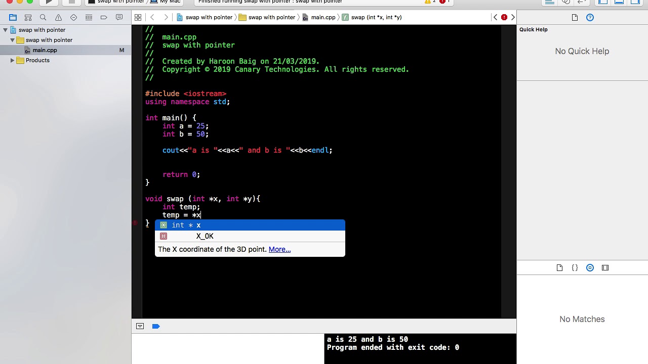 Swap program using pointers explained! - YouTube