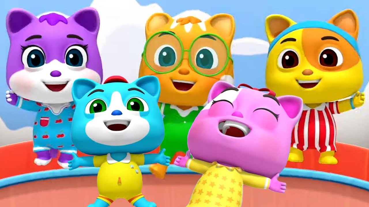 Five Little Kittens, Animals Songs and Nursery Rhymes for Kids - YouTube