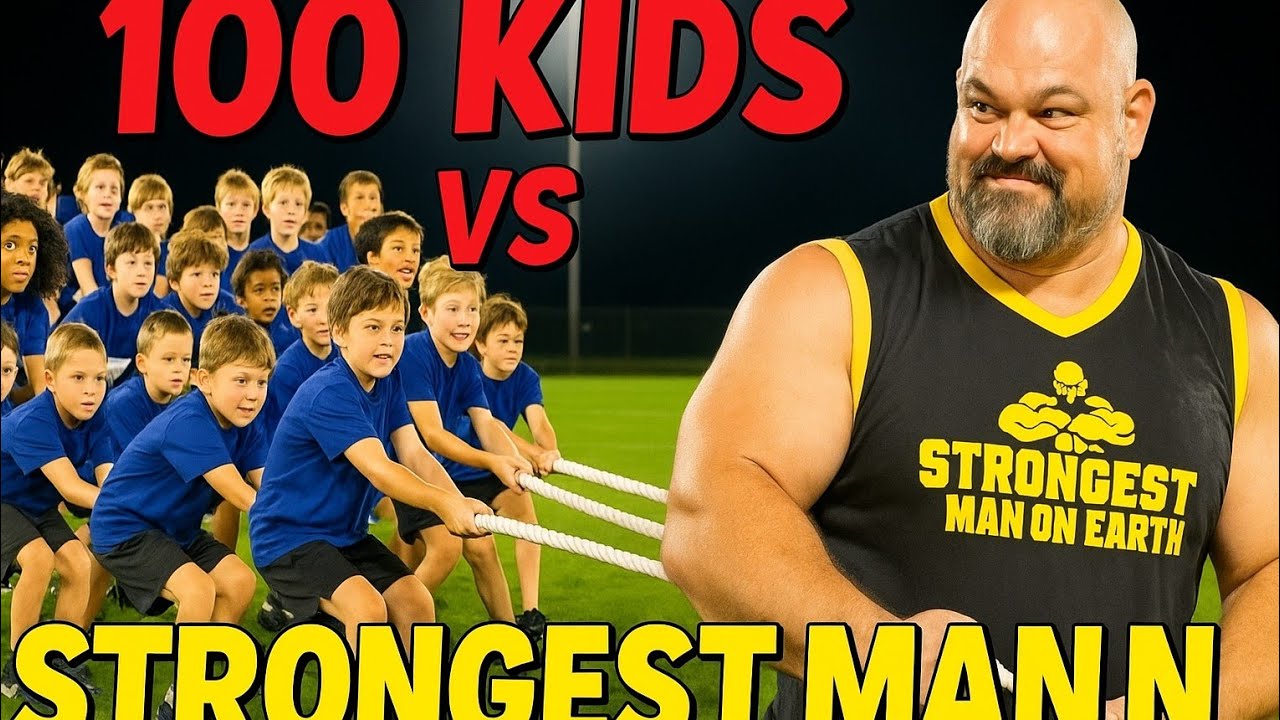 100 Kids Vs World_s Strongest Man_ - YouTube