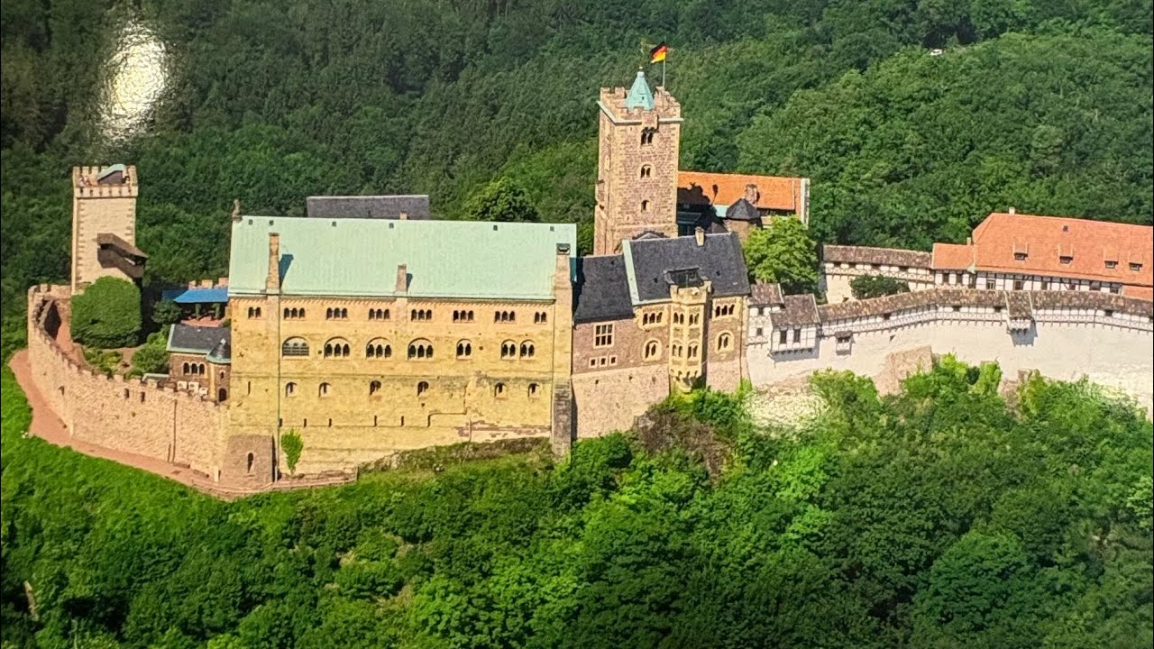 WARTBURG CASTLE VIEW FROM THE TOP , EISENACH THÜRINGEN/ OUR EAST ...
