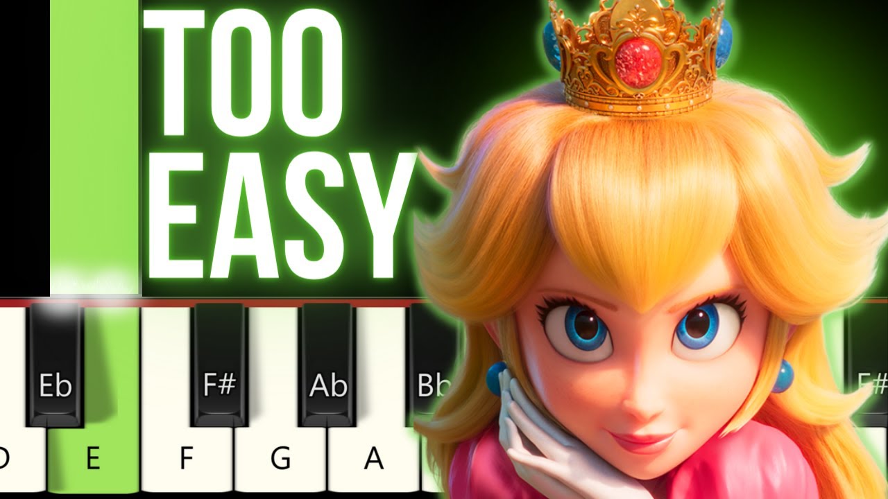 Holding out for a hero -The Super Mario Bros. Movie EASY piano tutorial ...