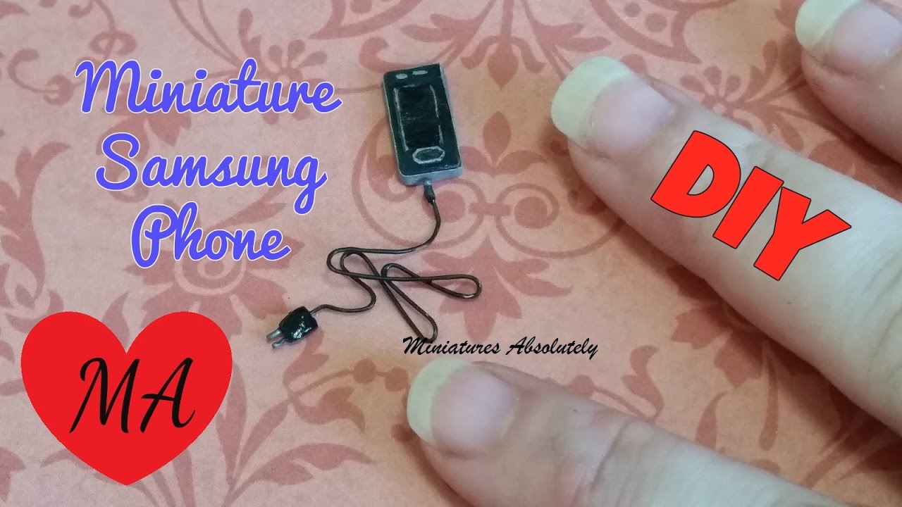 MINIATURE Samsung S5 phone TUTORIAL // DIY // Dollhouse - YouTube