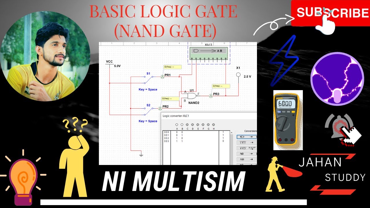 Nand Gate Using Multisim | #Basic Logic Gate - YouTube