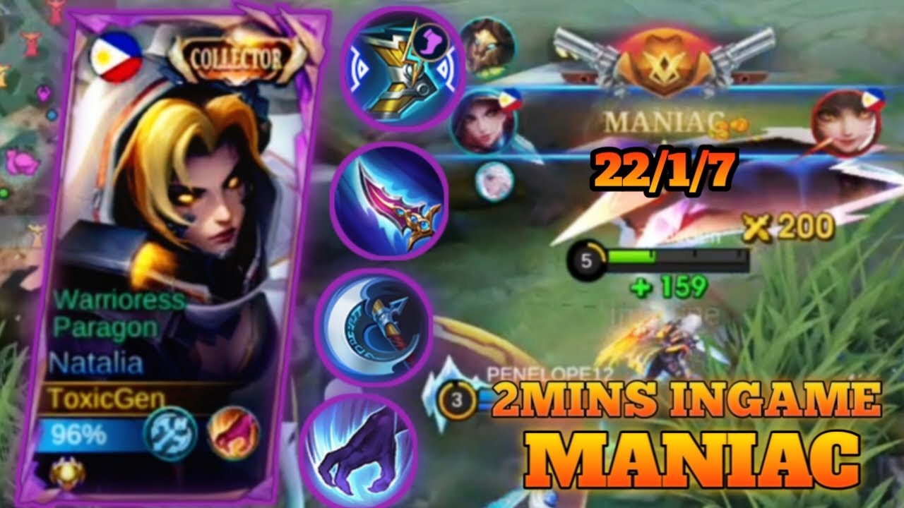 MANIAC + 22KILLS!! NATALIA STILL ONE OF THE BEST CORE IN MLBB (TOP ...