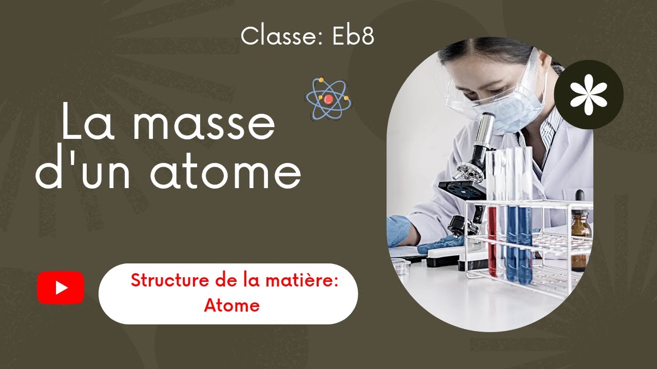 Classe EB8: Vidéo 10: chapitre Structure de la matière: La masse d’un ...