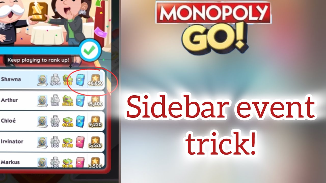 Sidebar event trick for Monopoly GO! - YouTube
