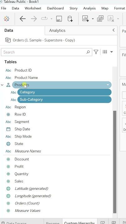 #Quick Tip - How to create Custom Hierarchy in few simple steps in Tableau. #shorts - YouTube