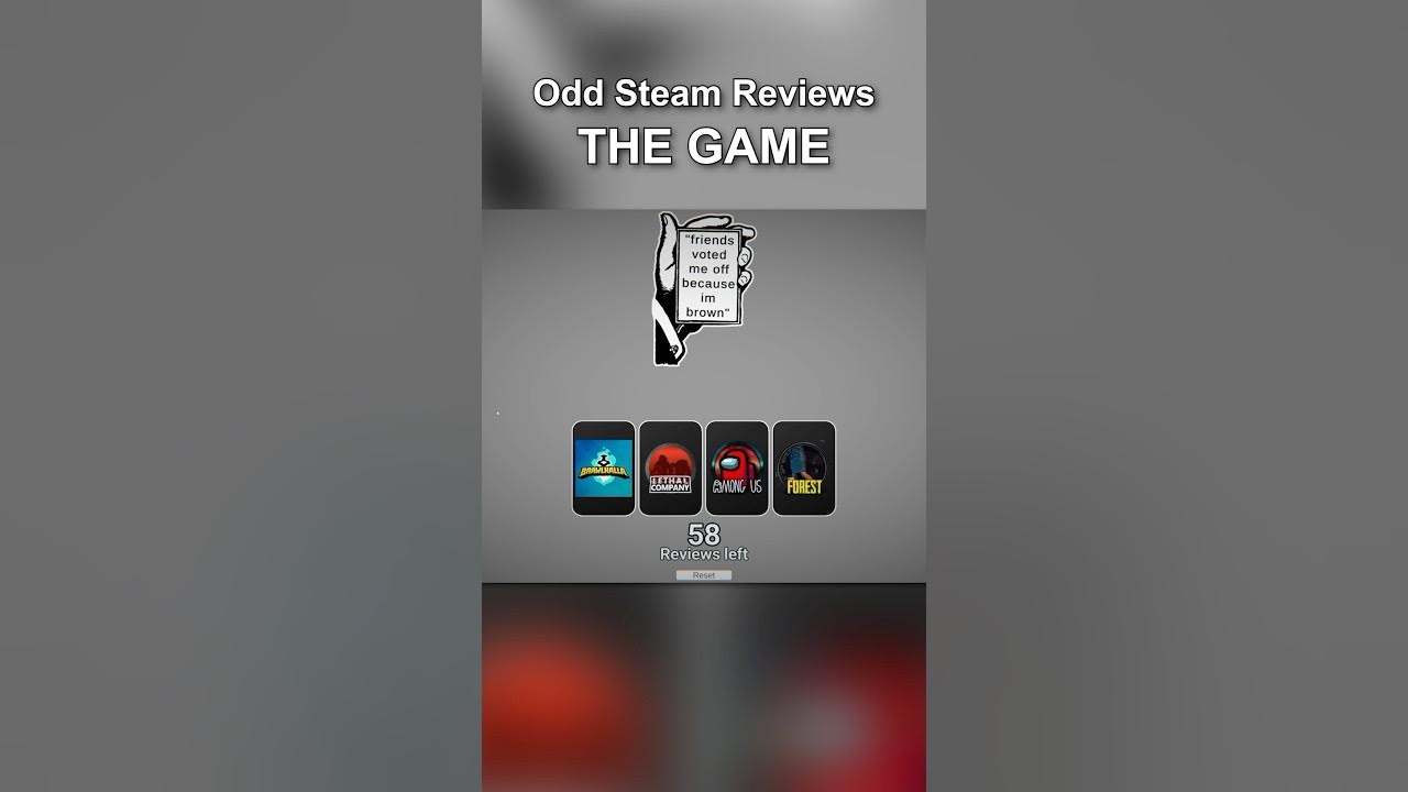 Odd Steam Reviews: THE GAME - YouTube