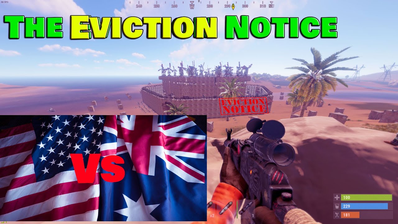 [Rust] The Eviction Notice (Largest Online Raided Base) - YouTube