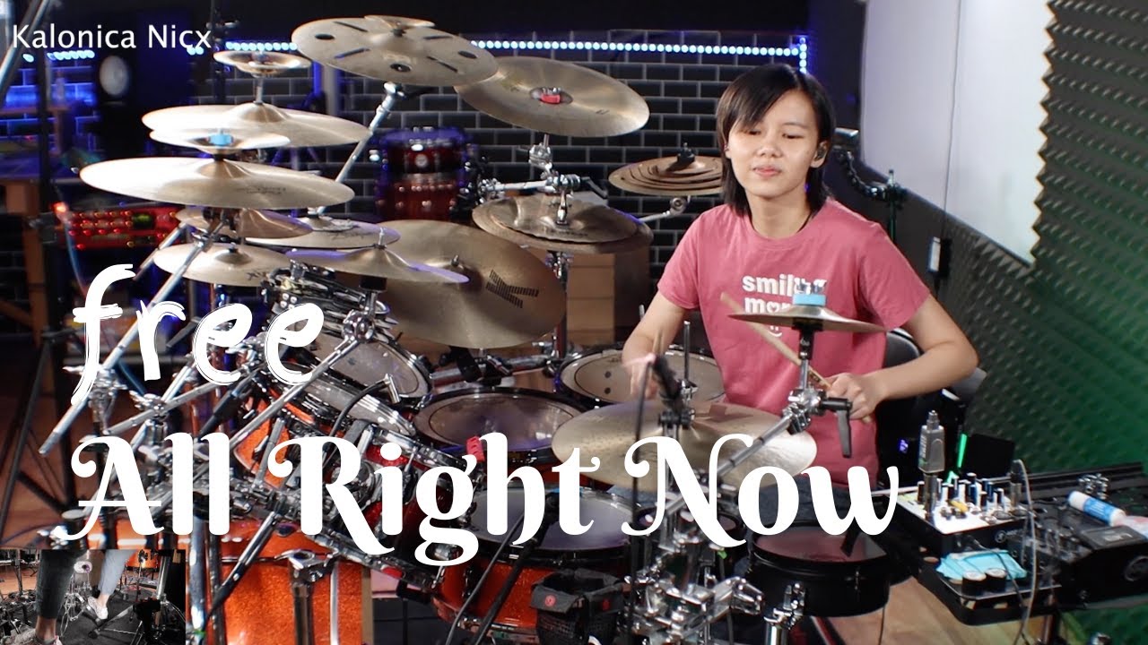 Free - All Right Now || Drum cover by KALONICA NICX - YouTube