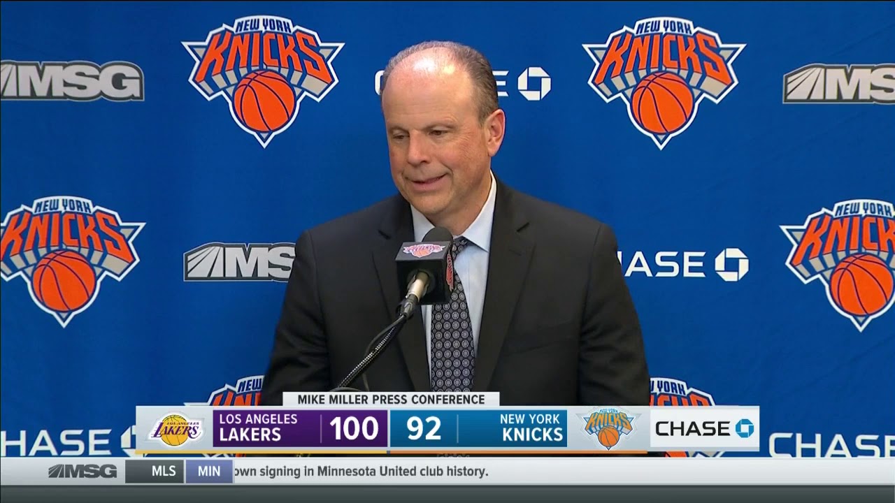Coach Miller Speaks Following the Knicks' Loss to the Lakers - YouTube