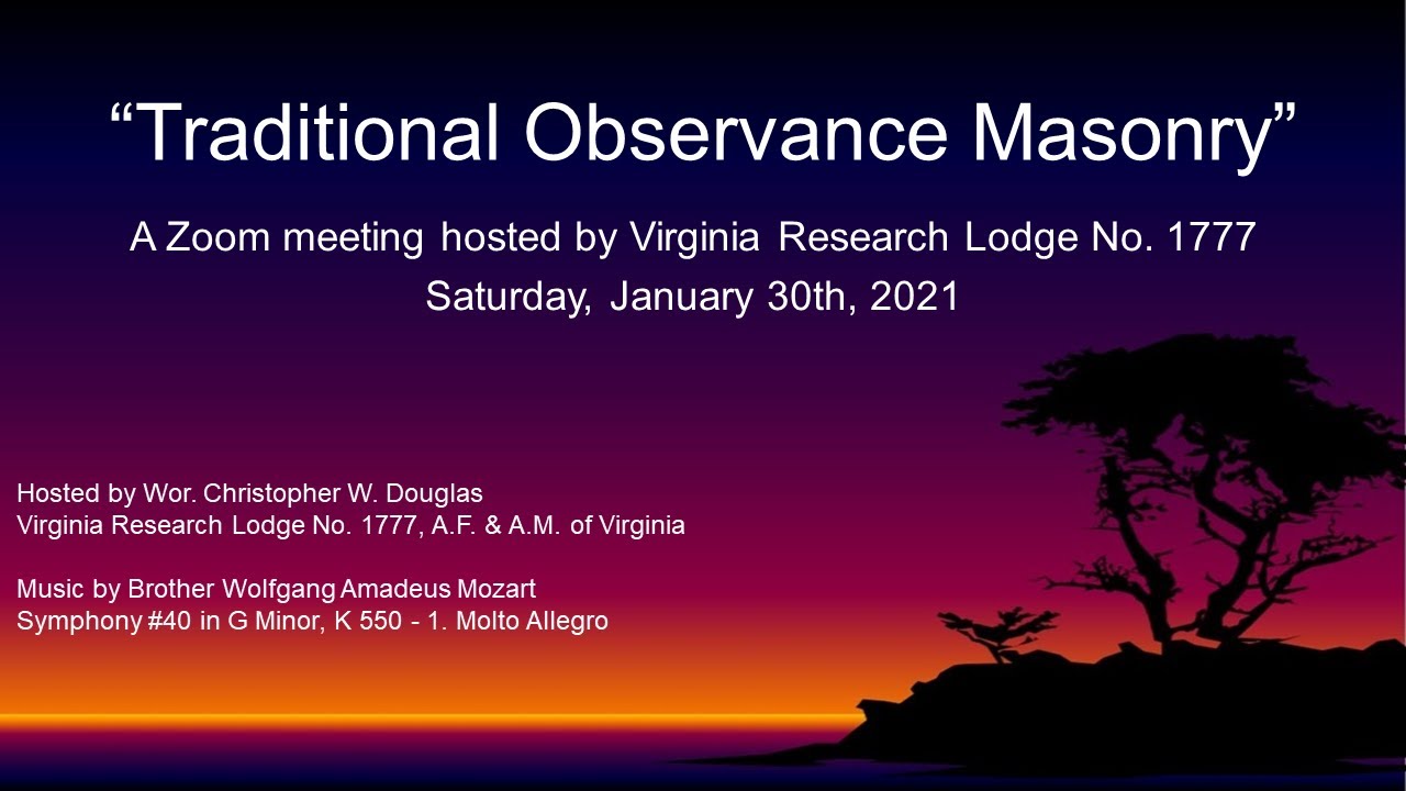 Traditional Observance Masonry - YouTube