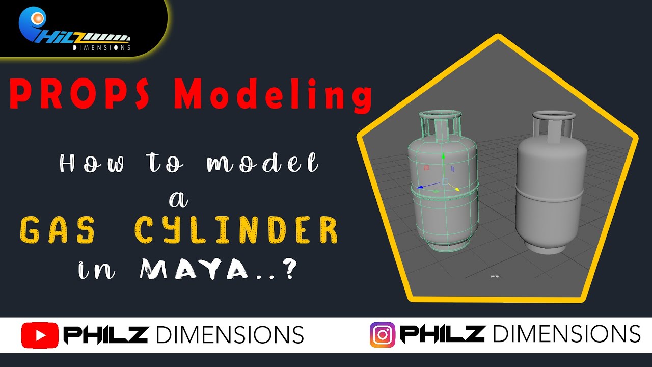 How to model a Gas Cylinder in Maya..? - YouTube