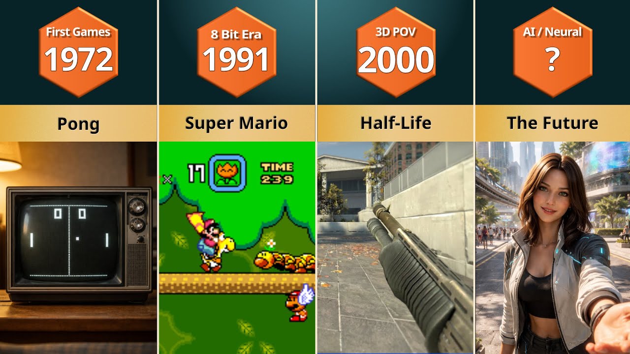 Evolution of Video Games 1958-2025 | Graphics, Consoles & AI - YouTube