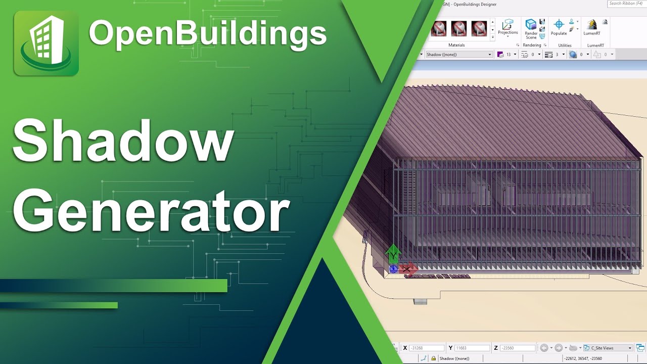 OpenBuildings Designer Update 10 | Shadow Generator - YouTube