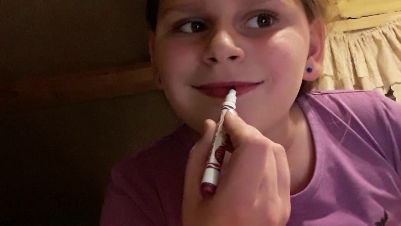 How to get your lips stuck together with marker and glue at night do it ...