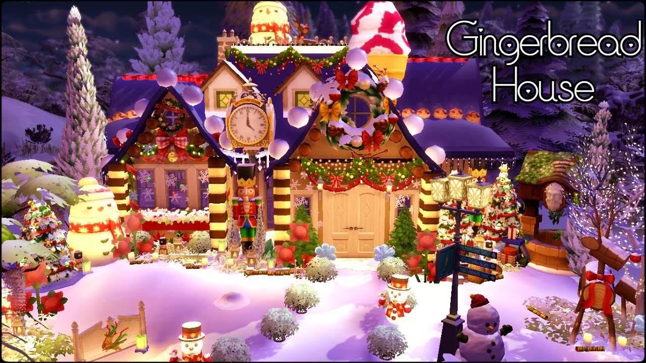 Gingerbread House - The Sims 4 Speed Build - YouTube