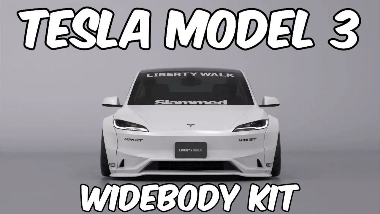 Liberty Walk WideBody Kit for the Tesla Model 3 🔥🔥 - YouTube