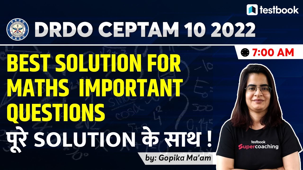DRDO CEPTAM 10 Math Previous Year Paper | DRDO CEPTAM Math Previous ...