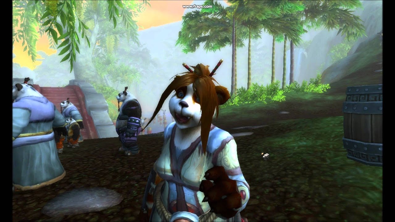 Mists of Pandaria Beta - Female Pandaren Monk - Talk Animation - YouTube