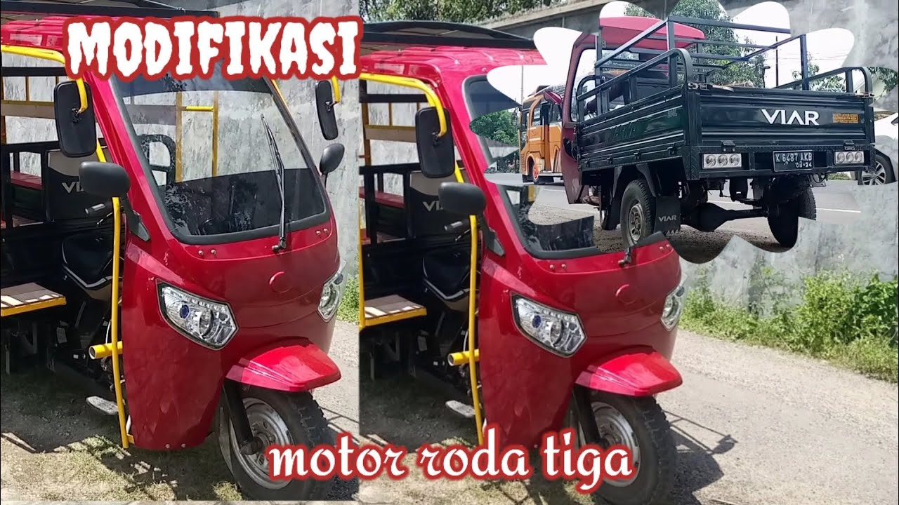 modifikasi penumpang ,motor roda tiga Viar 200cc jos gandos - YouTube