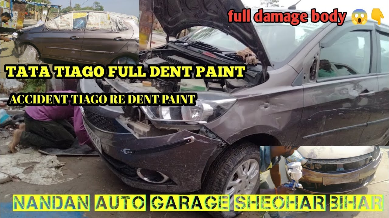 TATA Tiago Accident Car 🚗 full Dentinng painting TATA Tiago full paint ...
