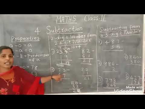 Mathematics Std 2 Subtraction Part 2 - YouTube