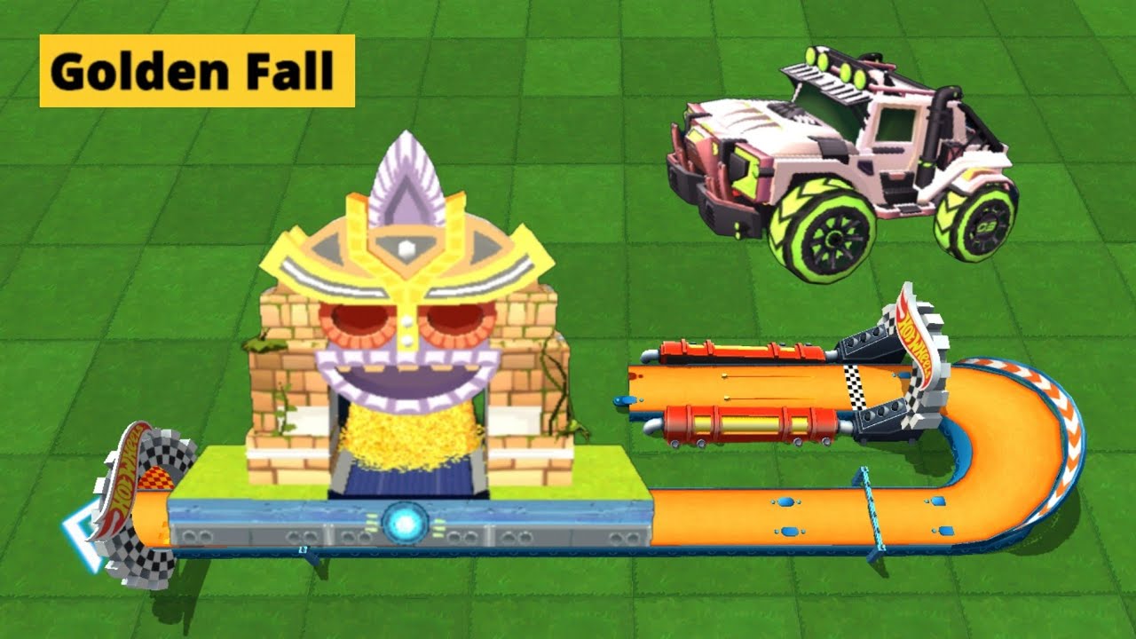 RACECRAFT GAME : RUMBLE CAR UNLOCK GOLDEN FALL TRACK | HOT RACE WHEELS ...