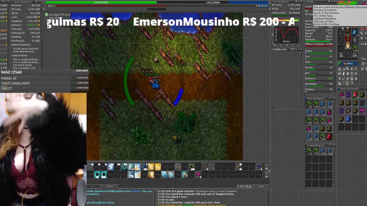Tibia - Hunt Gazer Spectre 260+ Mitigera Party RP, Ek , ED - YouTube