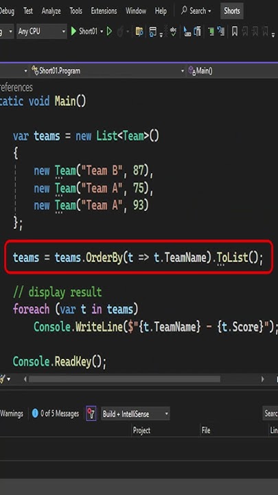 Order List Of Objects With Linq Youtube