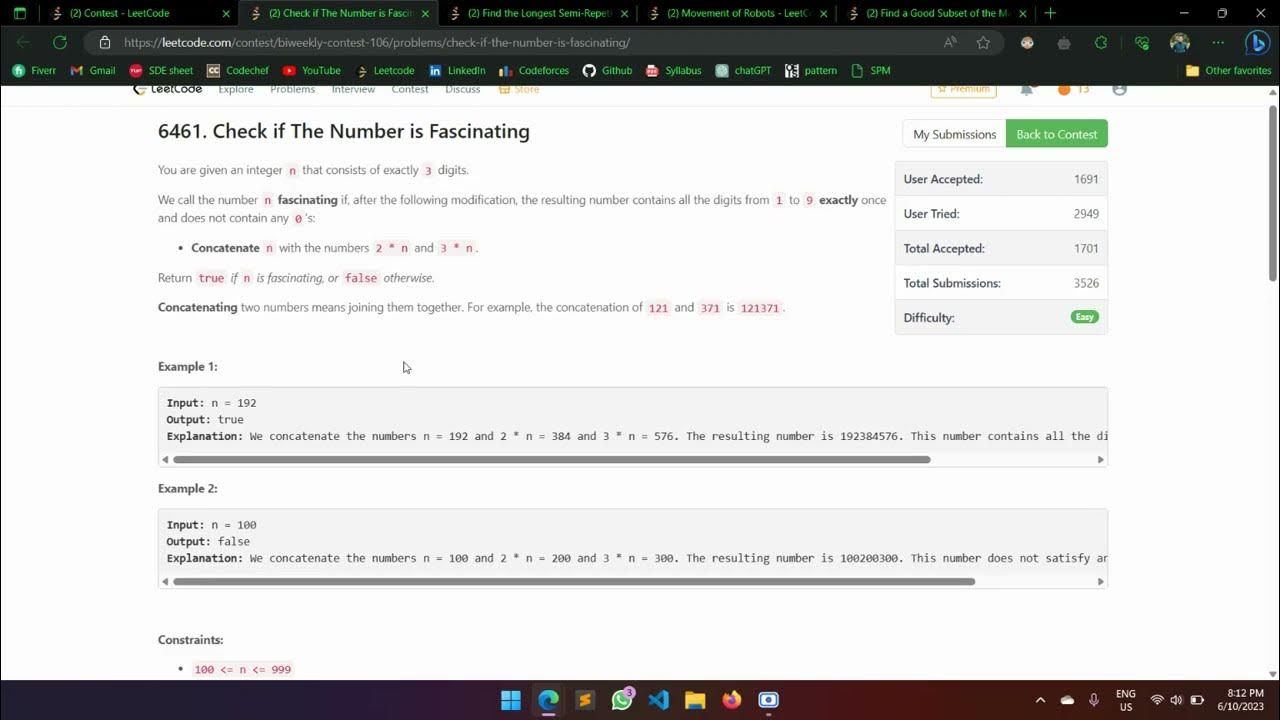 Leetcode Biweekly Contest 106 Screencast Youtube