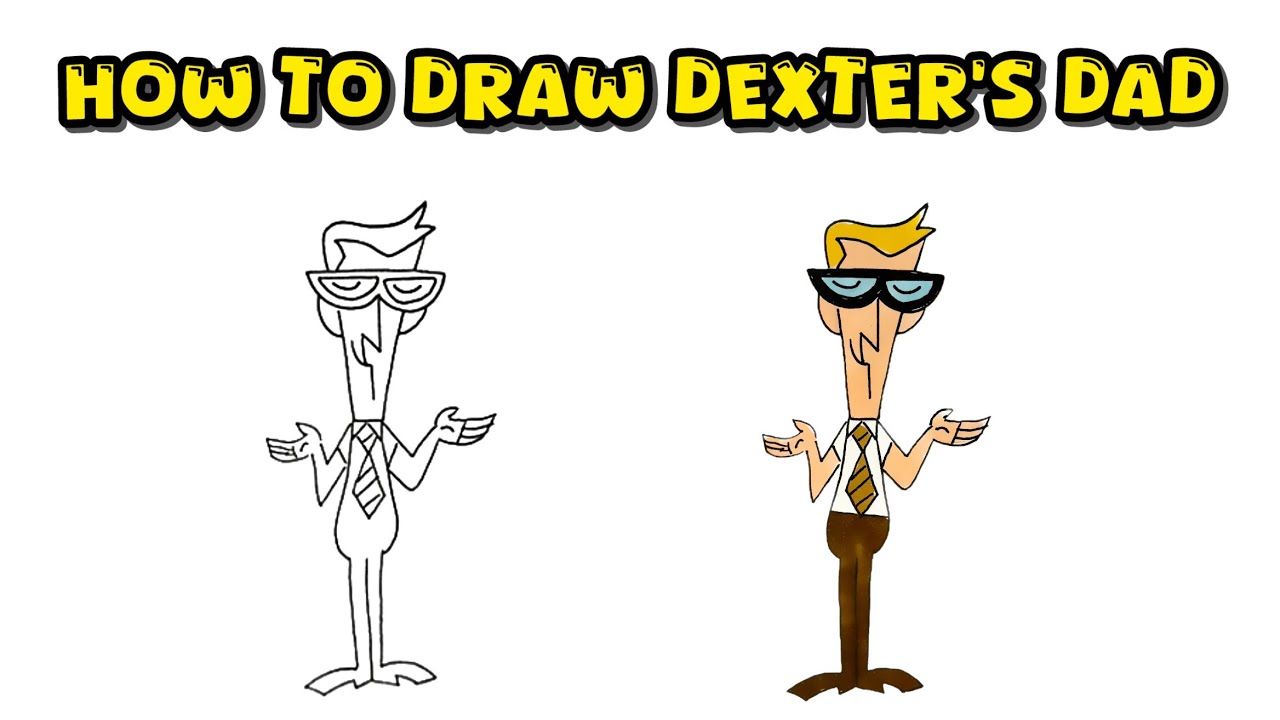 How to Draw Dad from Dexter's Laboratory – Beginner's Masterclass to ...