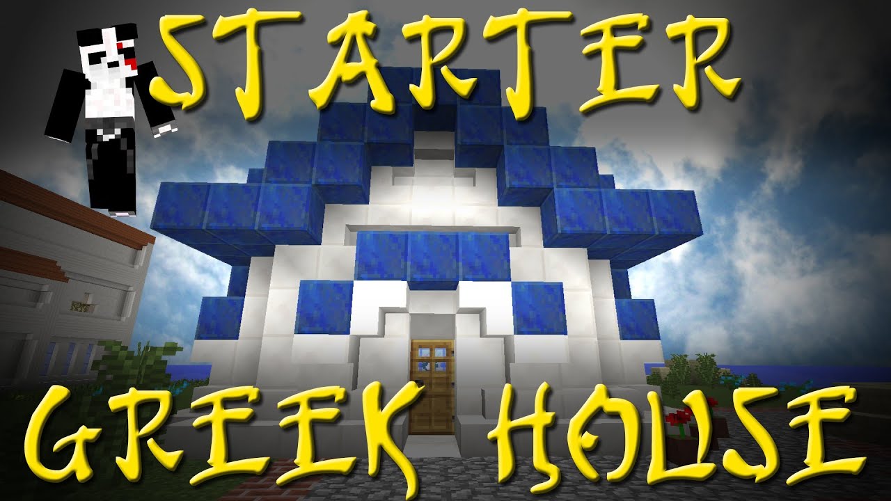 Minecraft - How to Build a Starter Greek House - Tutorial #48 - YouTube