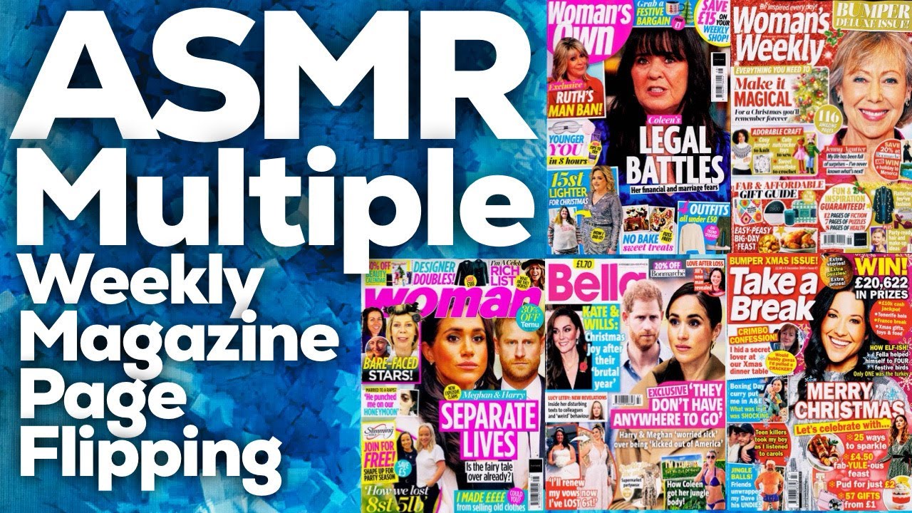 ASMR Magazine Page Flipping: Multiple Weekly Magazines ...