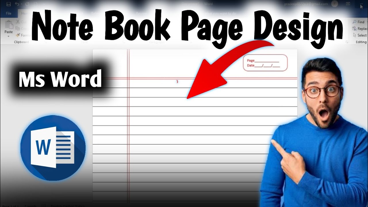 How to make Note Book Page Design🔥😲In MS Word || easy step by step ...