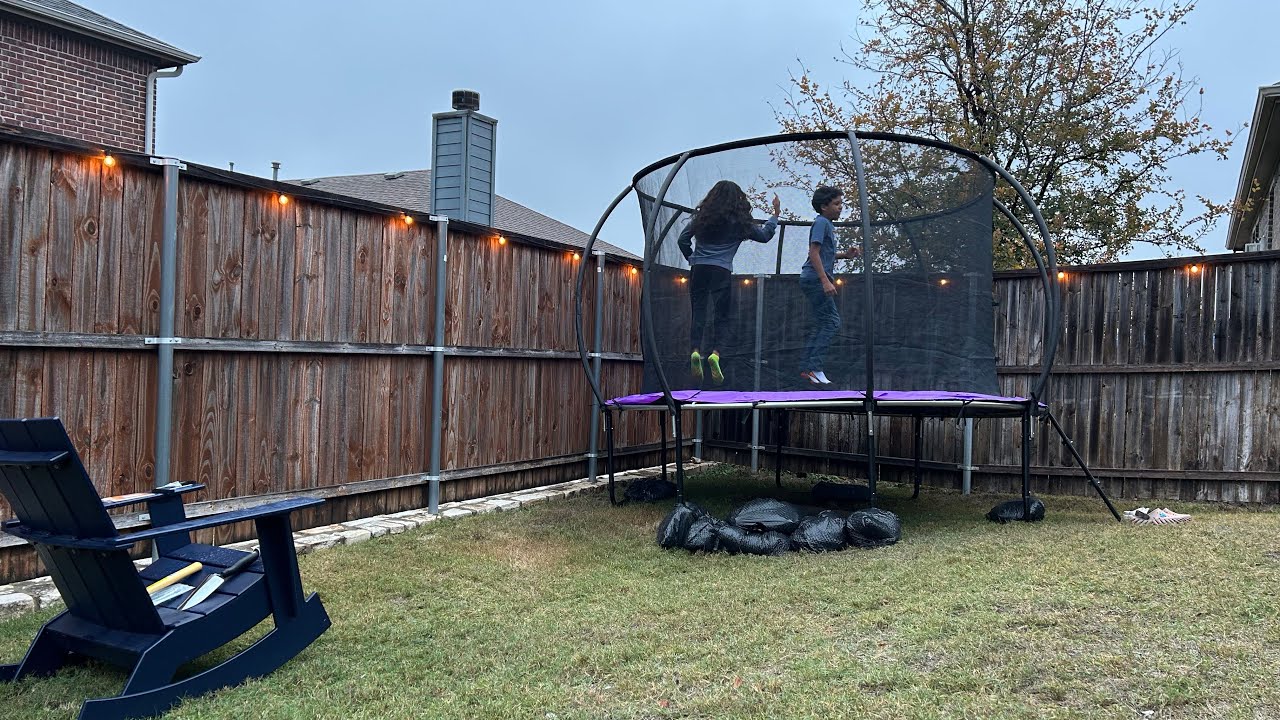 The Jumpzylla trampoline is finally ready for use 😆 - YouTube
