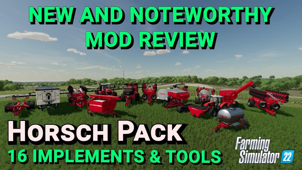 Horsch Pack | Mod Review | Farming Simulator 22 - YouTube