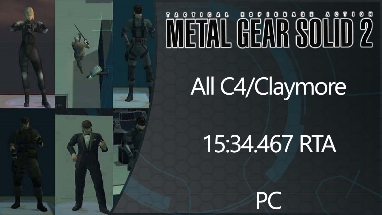 MGS2: Substance | PC | All C4/Claymore | 15:34.467 RTA - YouTube