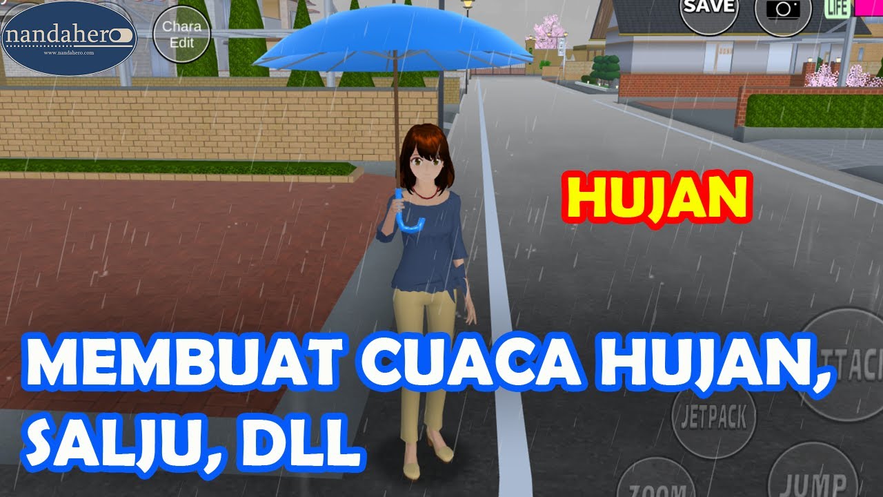 CARA MENGGANTI CUACA DI SAKURA SCHOOL SIMULATOR - BUAT HUJAN, SALJU ...