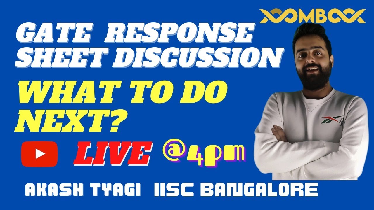 GATE Response Sheet 2021/2022 DISCUSSION with Akash Tyagi IISc Bangalore Gate Strategy, Courses ...
