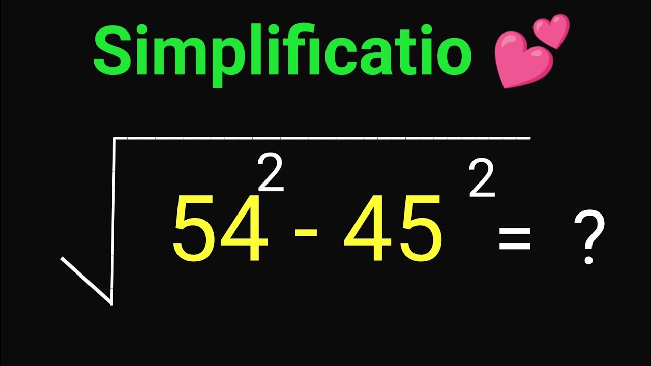 Nice algebra maths simplification problem - YouTube
