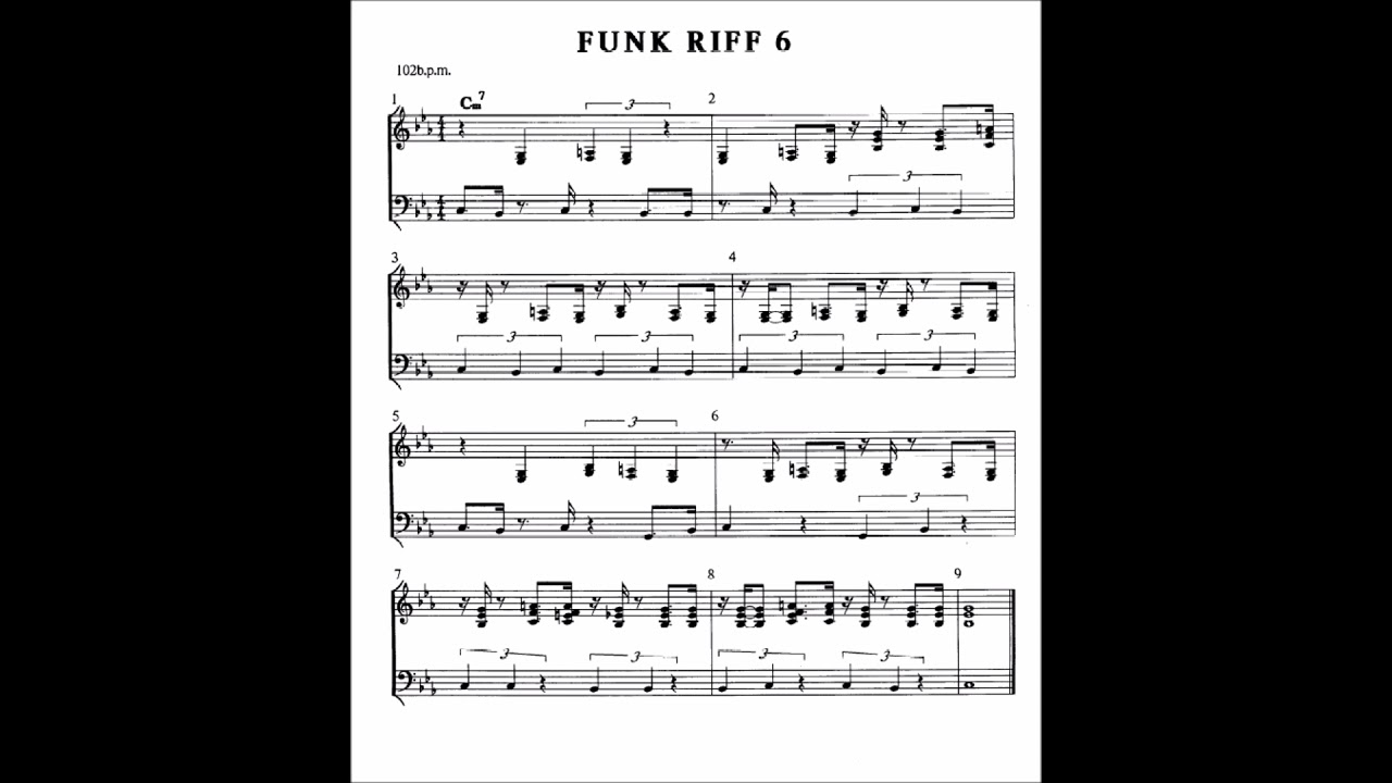 Andrew D. Gordon - riff 6 - rock funk - tutorial lesson keyboard piano ...